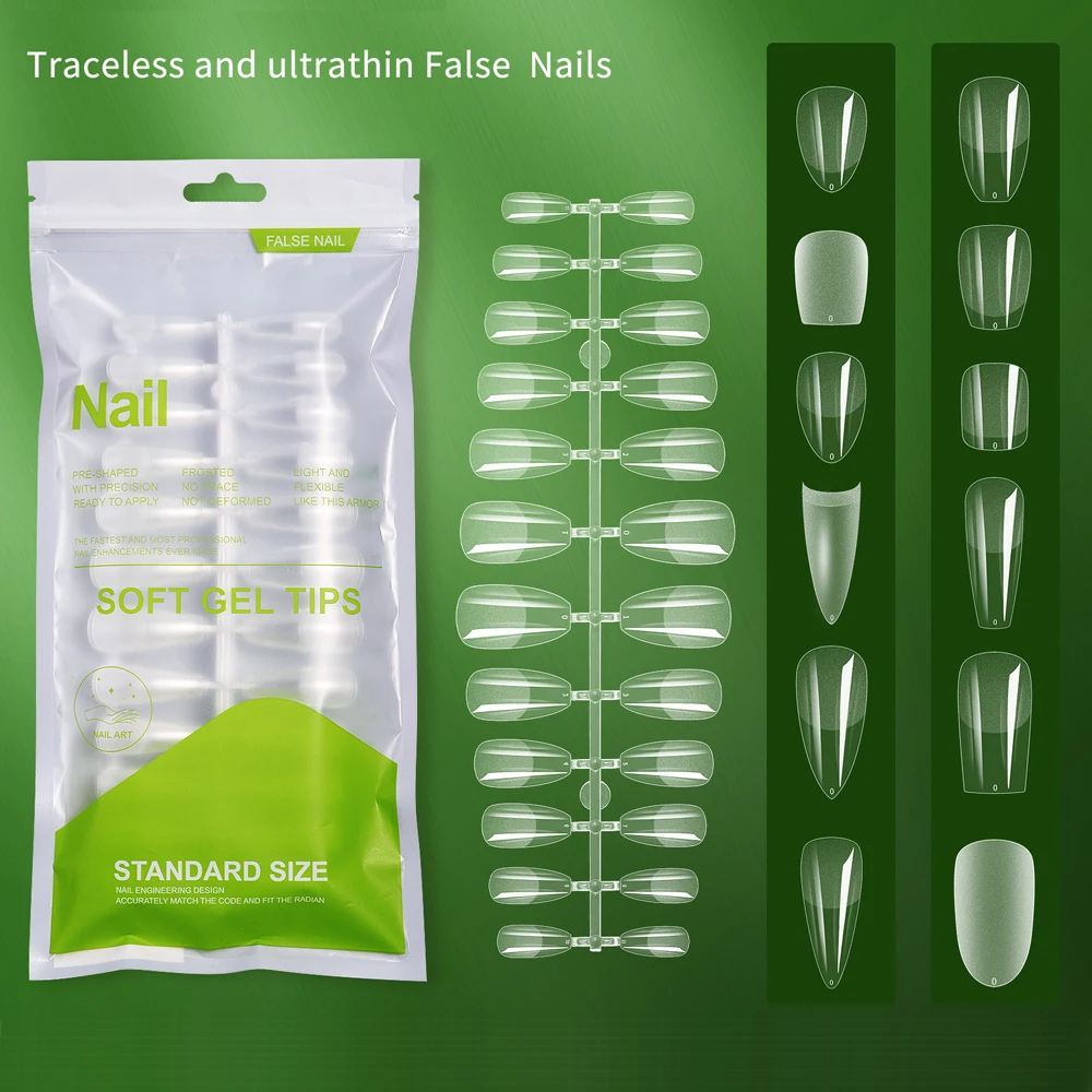 120Pcs-Ultra-thin-Soft-Gel-Tips-Transparent-Traceless-False-Nail-Tips ...