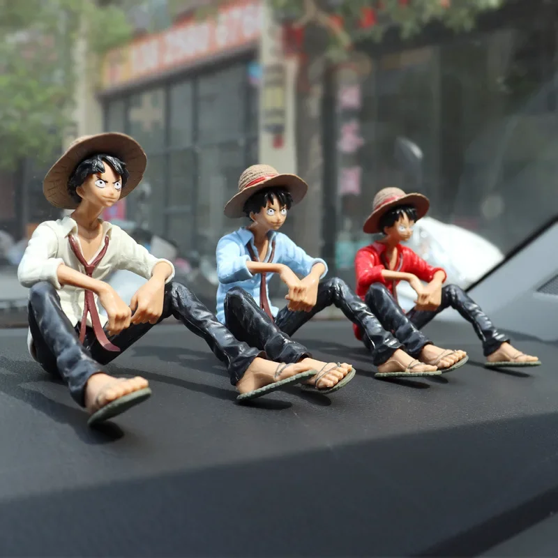 4-types-9cm-One-Piece-Cartoon-Luffy-Sit-Style-Figurine-PVC-Model-Figure ...