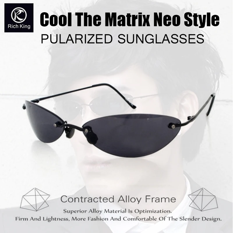 Rich King Cool The Matrix Neo Style gafas de sol polarizadas para ...