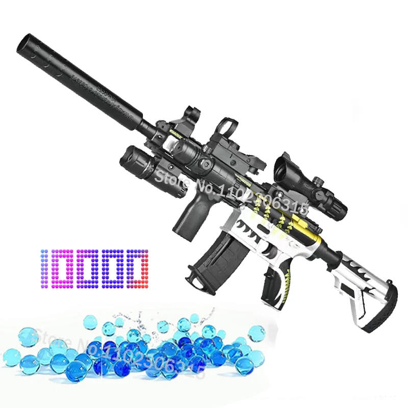전기 M416 저격 소총 젤 블래스터 장난감 총 스플래터 물 페인트 볼 권총, 야외 게임 소년을 위한 에어소프트 무기| | - AliExpress