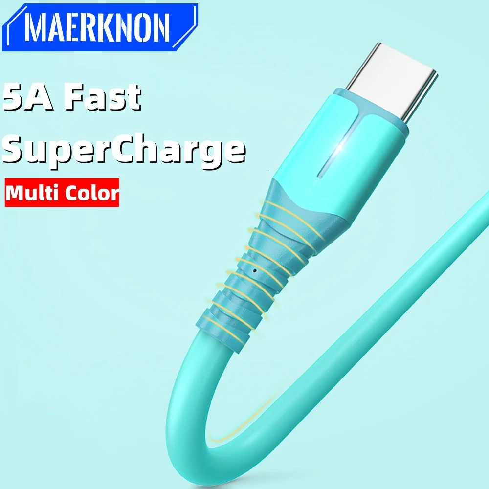 Type-C-Cable-5A-Liquid-Silicone-Fast-Charge-Cable-LED-Indicator-Data ...