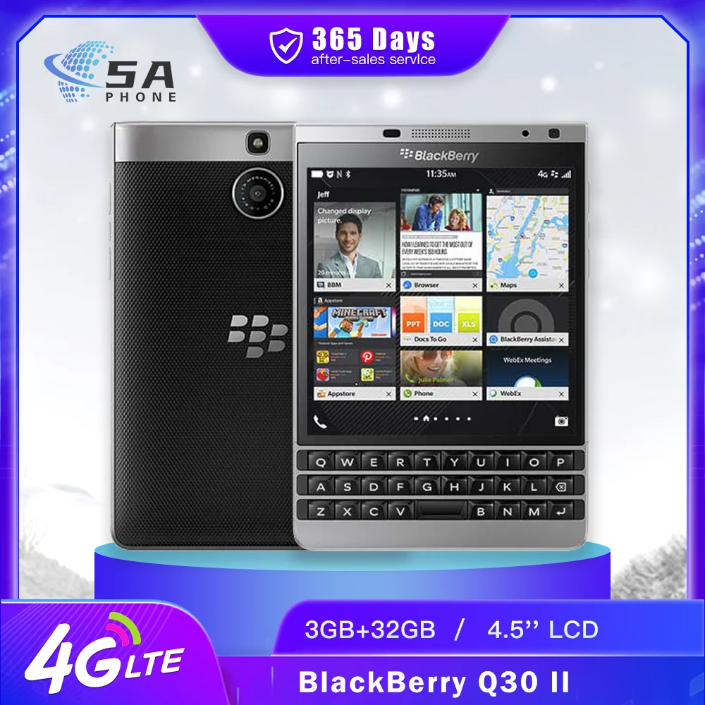 Original-BlackBerry-PassPort-II-Q30-Silver-Edition-4G-Mobile-Phone-4-5 ...