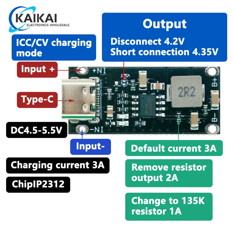Type-C-USB-Input-High-Current-3A-Polymer-Ternary-Lithium-Battery-Quick ...