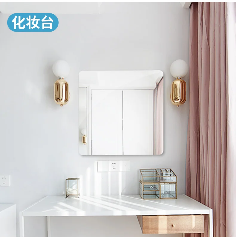 3D Acrylic Mirror Stickers Flexible Thicken 2mm Self adhesive DIY Art ...