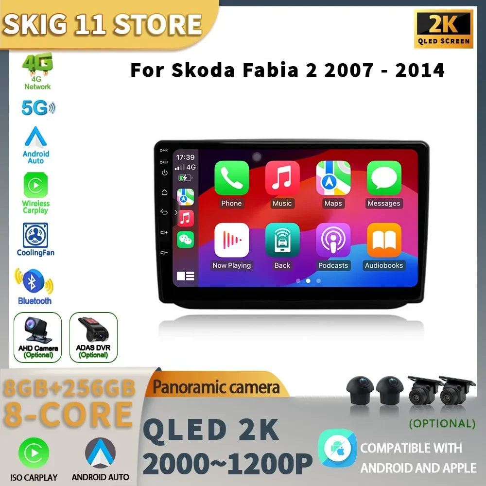 Android 14 Auto Stereo Car Radio Multimedia Video Player For Skoda ...