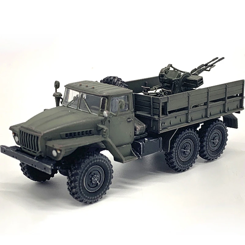 1/72 Scale Russia legendary truck Ural 4320 Army Kaga Anti Aircraft Gun Armored Vehicle Model ...