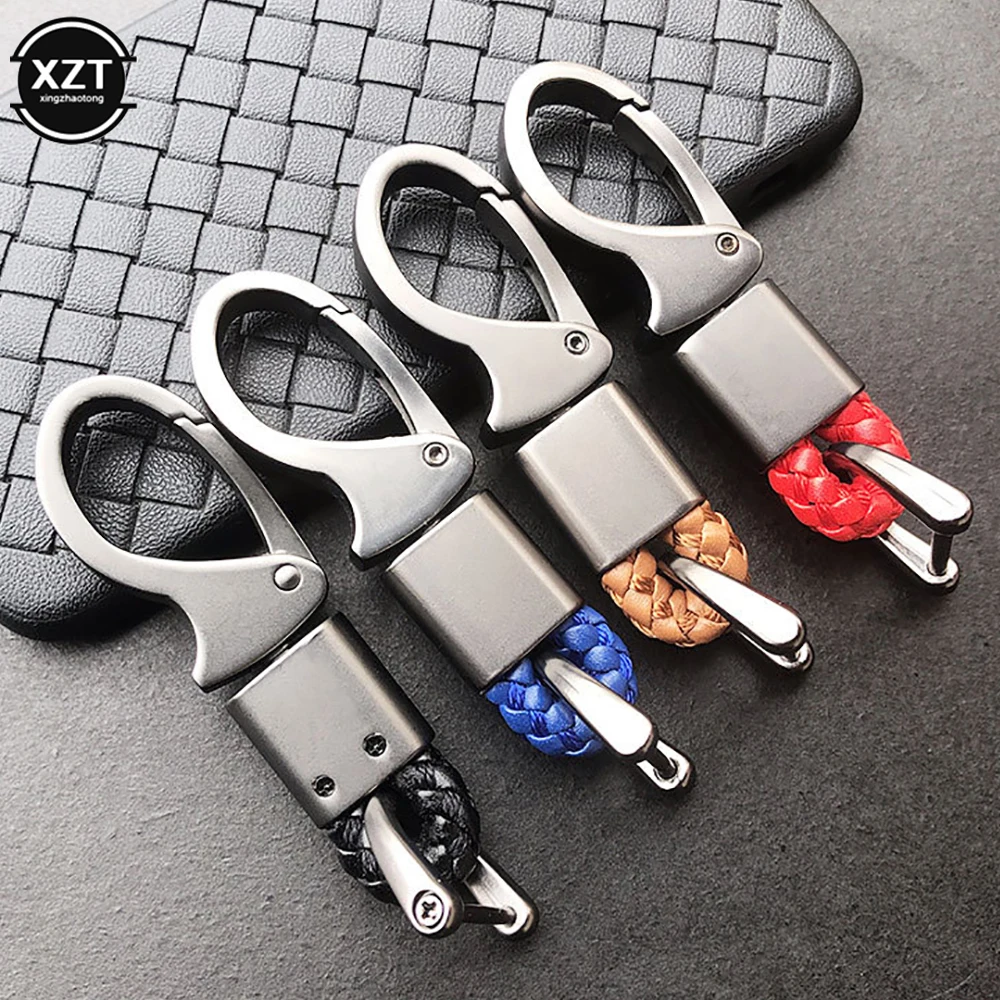 New-Car-Key-Holder-Key-Rings-Key-Chain-Hand-Woven-Horseshoe-Buckle ...