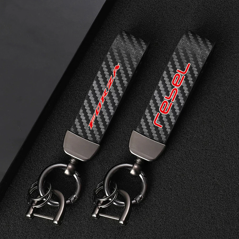 For-Honda-Forza-Rebel-Hornet-Motorcycle-Keychain-Carbon-Fiber-Pattern ...