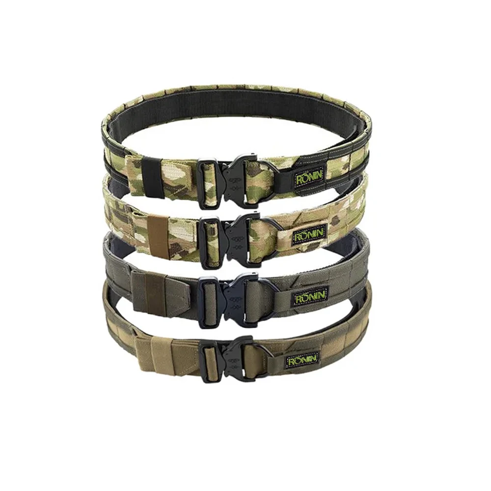 New-1-5-Inch-Double-Layer-Belt-Tactical-Molle-Belt-CS-Outdoor-Hunting ...