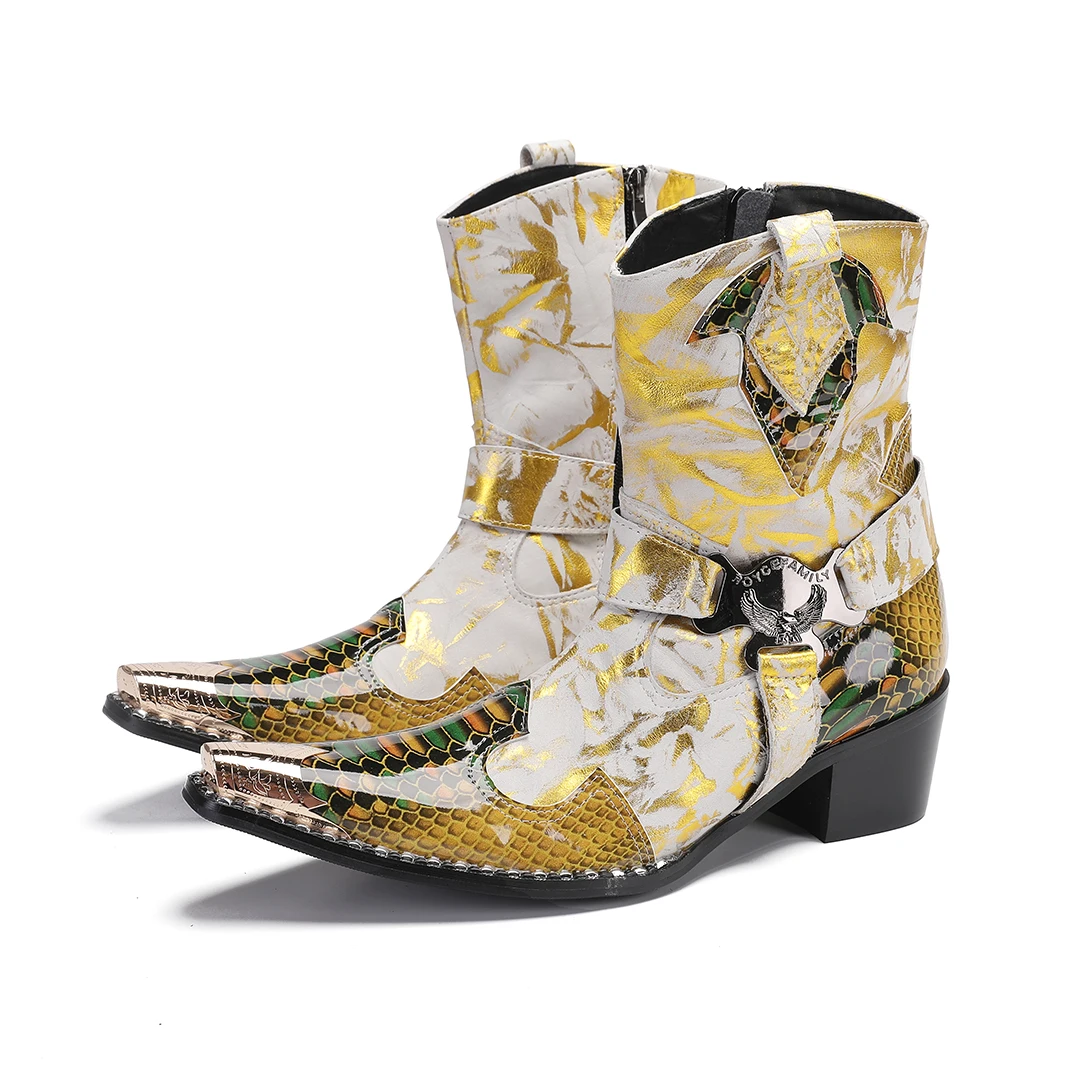 Western-High-Top-Men-Motorcycle-Knee-Boots-Metal-Pointed-Toe-Genuine ...