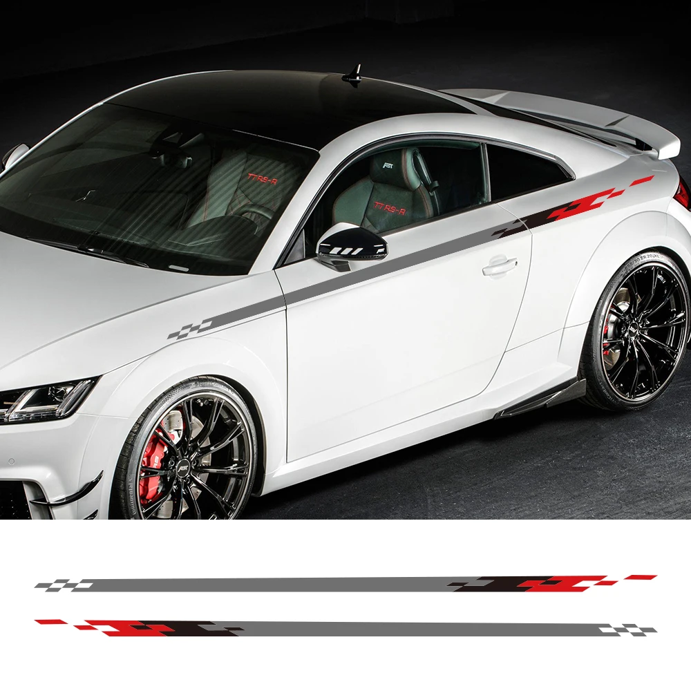 2PCS-Universal-Car-Waist-Line-Stickers-Racing-Sport-Styling-Automobile ...