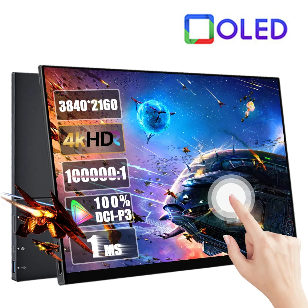 13-3-15-6-Inch-4K-OLED-Touchscreen-Portable-Monitor-3840-2160P-100-DCI ...