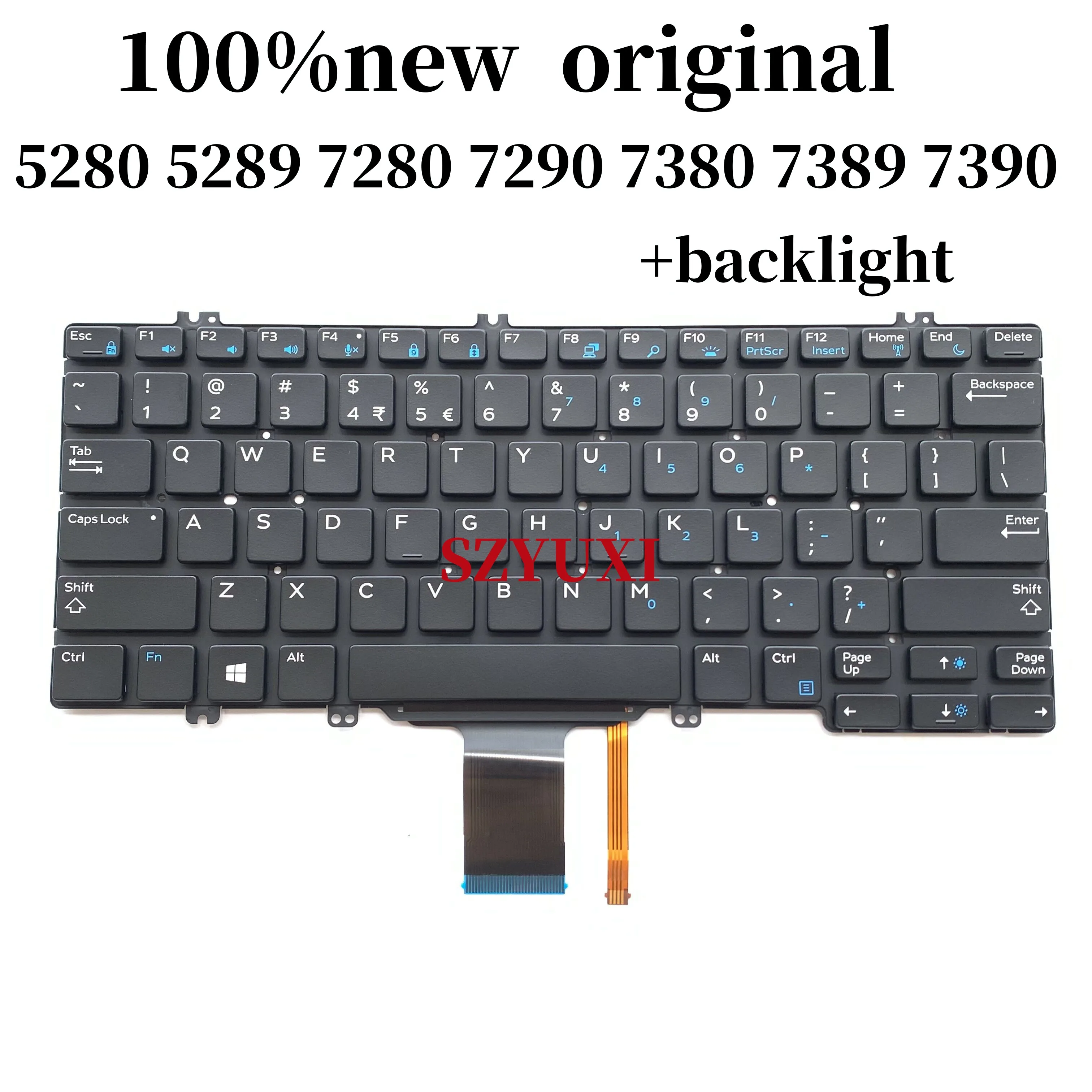 100-NEW-Original-US-English-For-latitude-5280-5289-7280-7290-7380-7389 ...