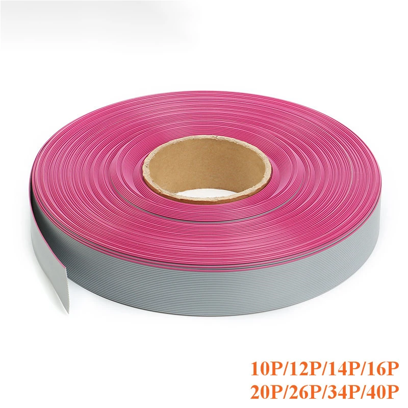 1 meter Gray Flat Ribbon Cable FC Data Wire Line 1.27mm Spacing Pitch ...