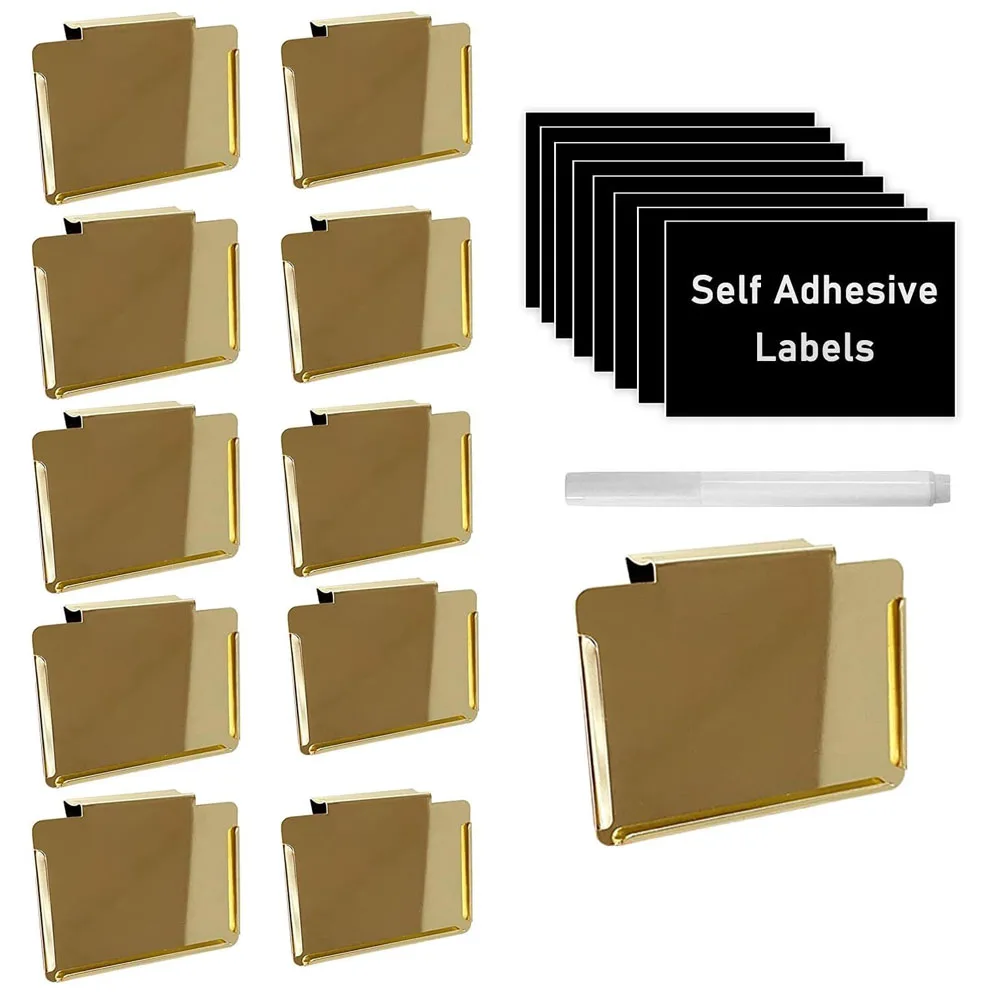 Clip-Label-Holders-Gold-Bin-Clips-for-Kitchen-Pantry-Organization-10 ...