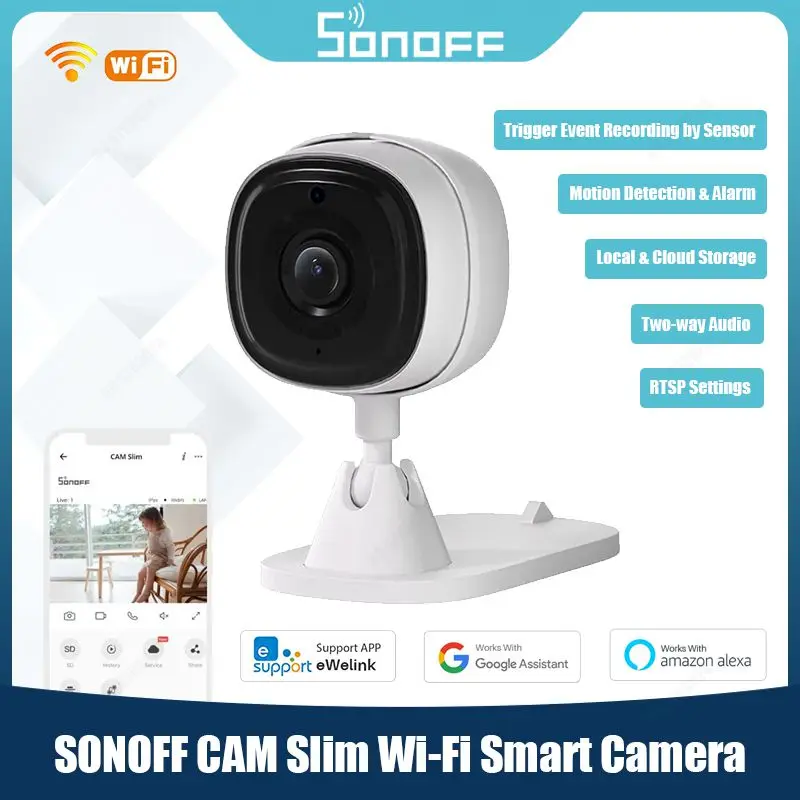 Sonoff Cam Slim Wifi Mini Smart Security Camera 1080P Hd Motion ...