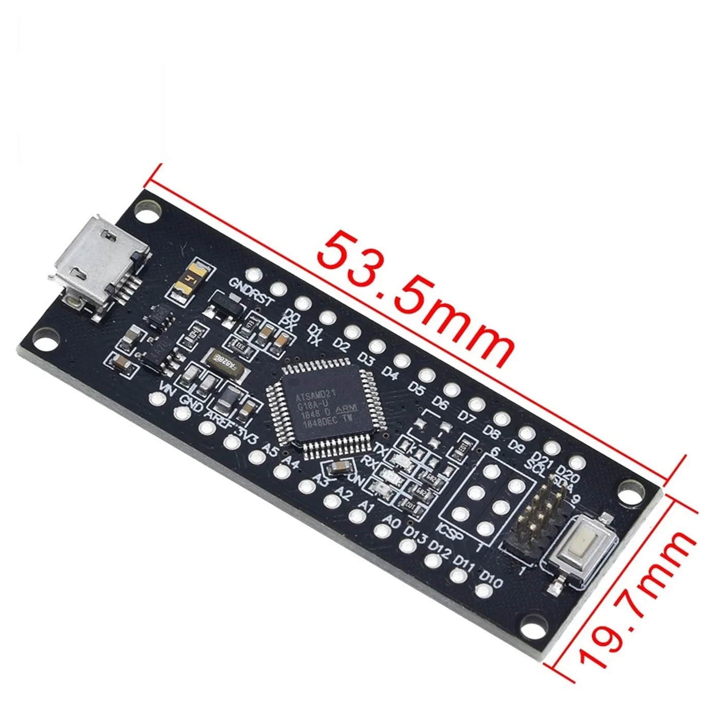 Samd21 M0 Mini 32 Bit Arm Cortex M0 Core Pins Unsoldered Compatible With Arduino Zero Arduino M0