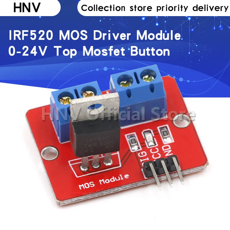 0-24V Top Mosfet Button IRF520 MOS Driver Module For Arduino MCU ARM pi