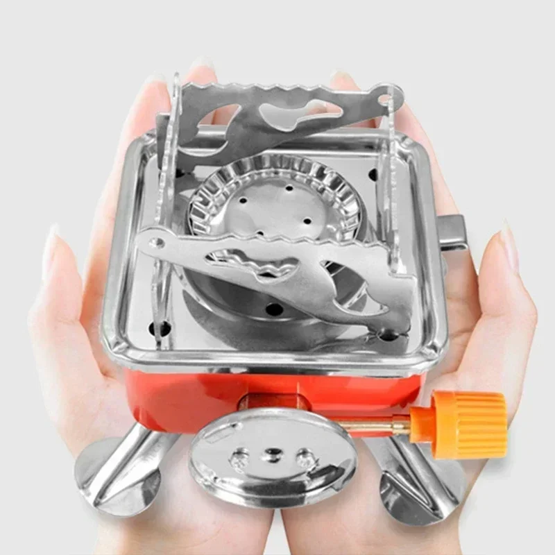Outdoor-Mini-Square-Stove-Portable-Folding-Gas-Stove-Card-Camping ...