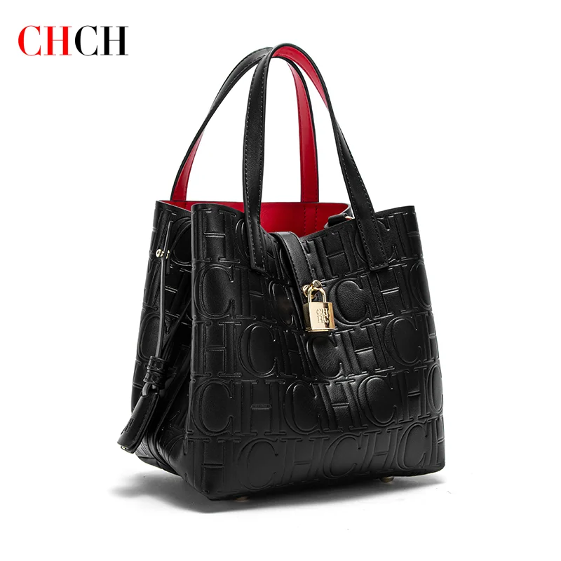 CHCH-Women-s-Tote-Bag-New-Steel-Embossed-Handheld-Bun-Mother-Shopping ...