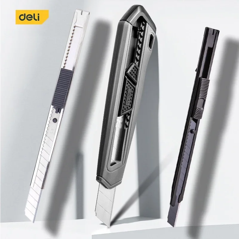 Deli-9-18mm-Retractable-Utility-Knife-Carbon-Steel-Box-Cutter-30-60 ...