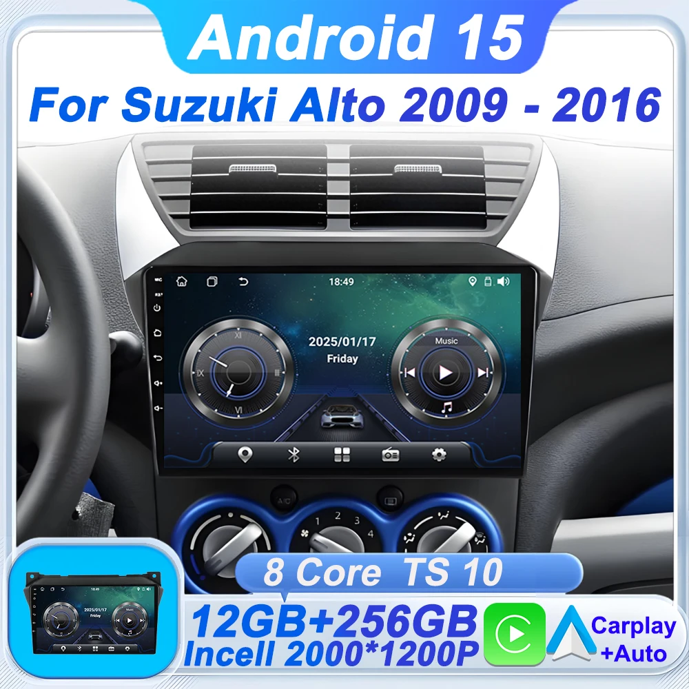 2 Din Car Raido Multimedia Player Android 15 For Suzuki Alto 2009 2010 ...