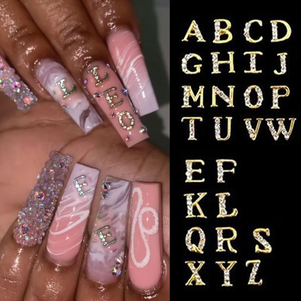 10Pcs-3D-Letter-Nail-Charms-Luxury-Alloy-Alphabet-Rhinestones-Jewelry-5 ...
