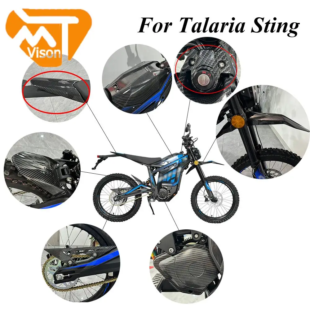 For-Talaria-Sting-Mudguard-Cover-Kit-Carbon-Fiber-Pattern-Upgrade ...