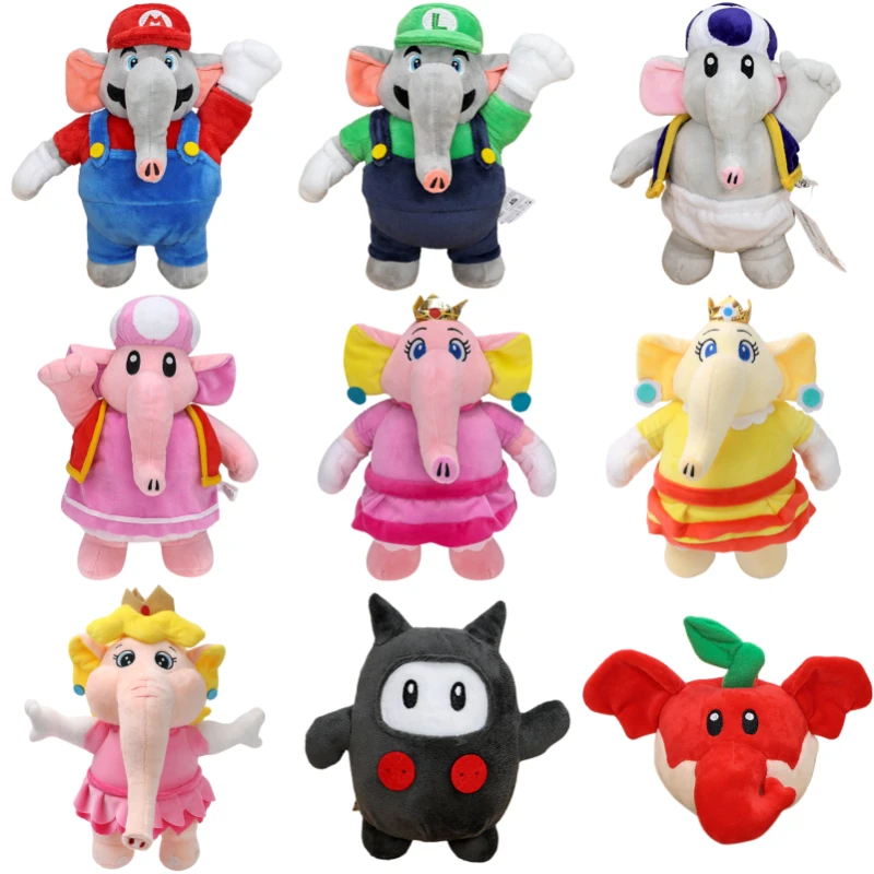 New-Kawaii-Elephant-Mario-Luigi-Fruit-Princess-Peach-Soft-Plush-Toy ...