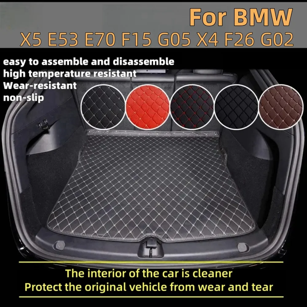 Car Trunk Mat For Bmw X5 E53 E70 F15 G05 X4 F26 G02 Leather Anti-slip ...