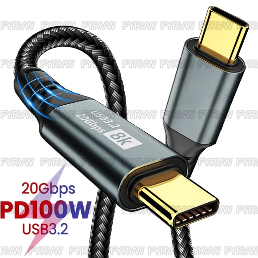 USB-3-2-Gen2-USB-C-20Gbps-Cable-10Gbps-Cable-8K-4K-60Hz-Video-Monitor ...