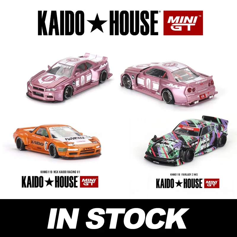 Kaido-House-MINIGT-NSX-R34-Kaido-Racing-V1-KHMG-Orange-alloy-car-model ...