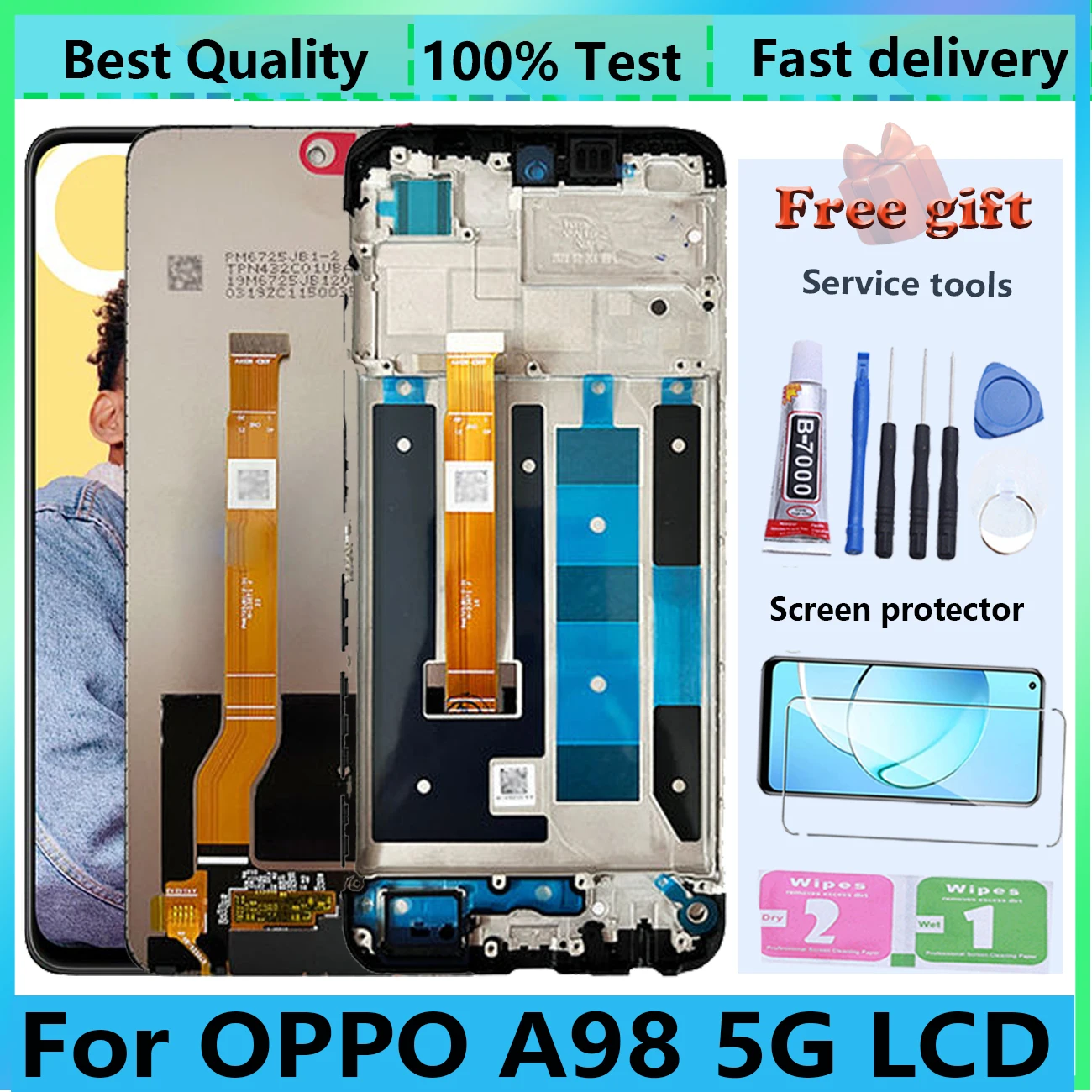 Original-For-Oppo-A98-5G-CPH2529-Full-With-Frame-LCD-Touch-Screen ...