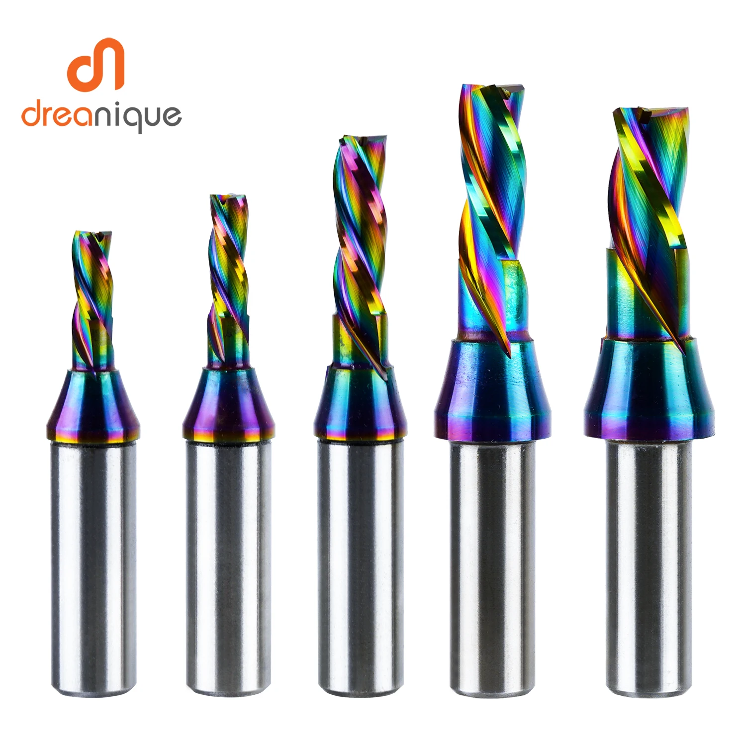 Dreanique 1PC 3 Flutes Professional Shallow Groove Downcut Spiral ...