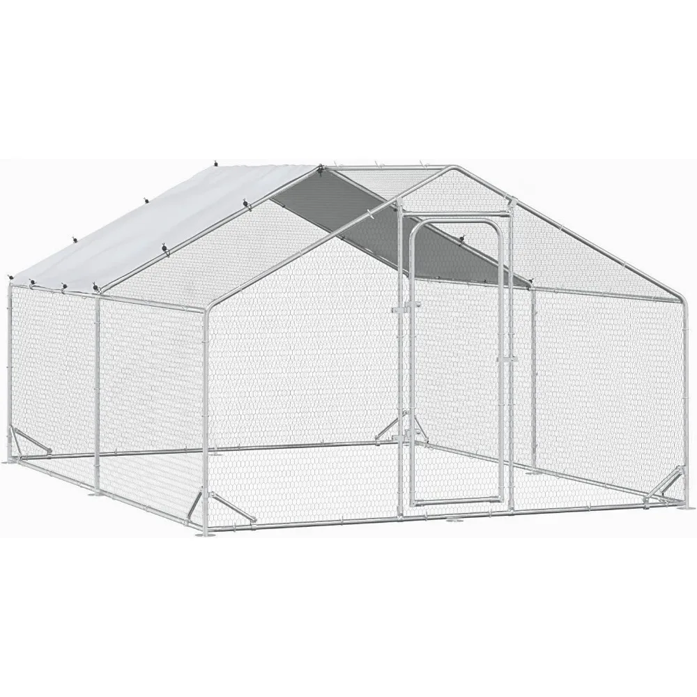Chicken-Coop-Large-Metal-Chicken-Pen-Outdoor-Heavy-Duty-Walkin-for-Yard ...