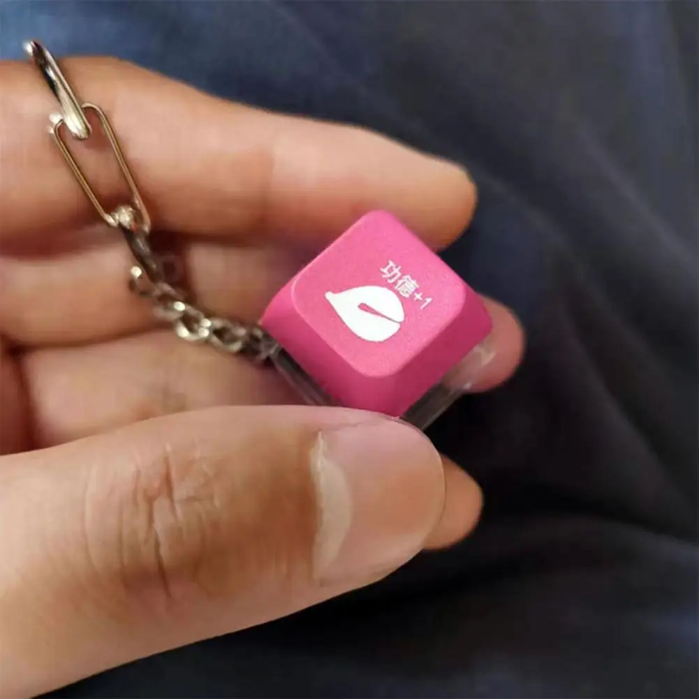 Keyboard-Keychain-Light-up-Mechanical-Keyboard-Keycap-Fidget-Toy-Pocket ...