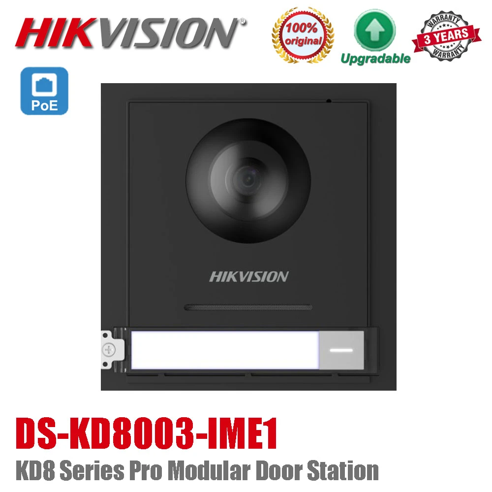 Original Hikvision 2mp Hd Ds-kd8003-ime1 Poe Video Intercom Module Door ...