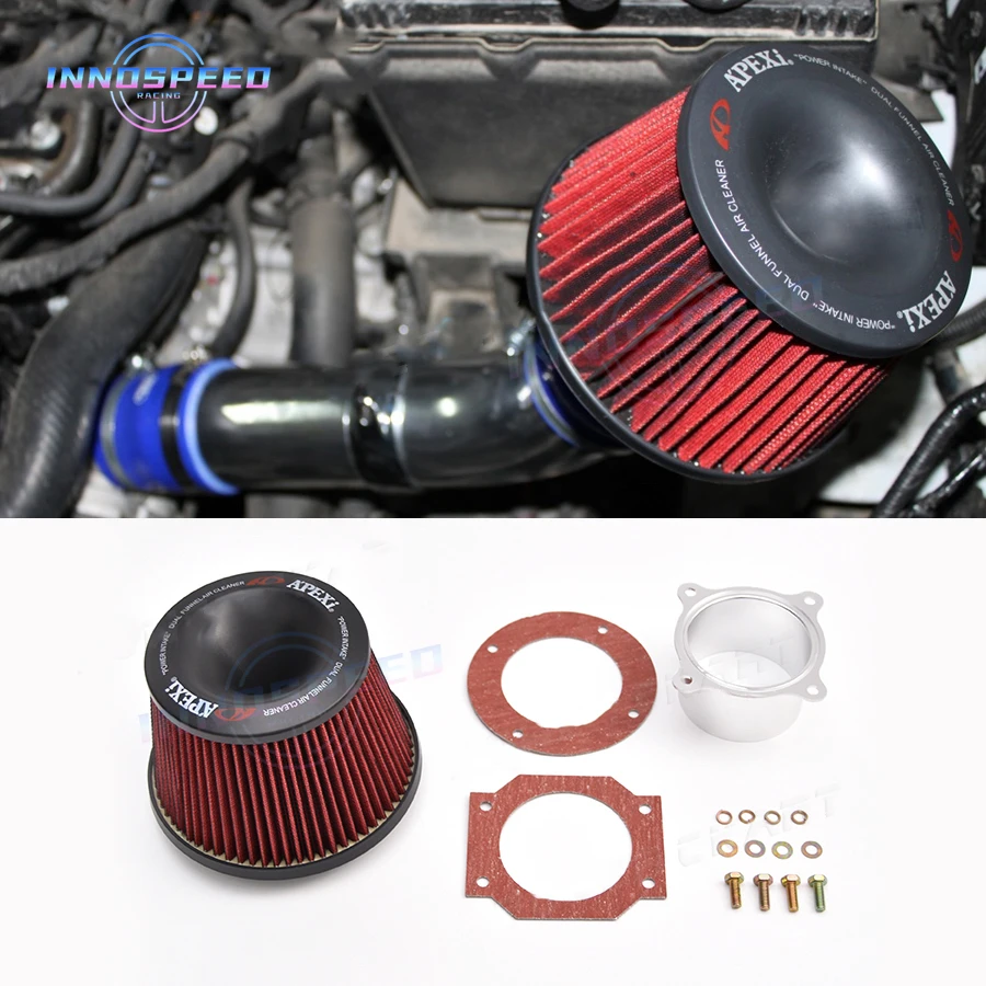 Apexi Universal Car Vehicle Intake Air Filter 75mm Dual Funnel Adapter ...