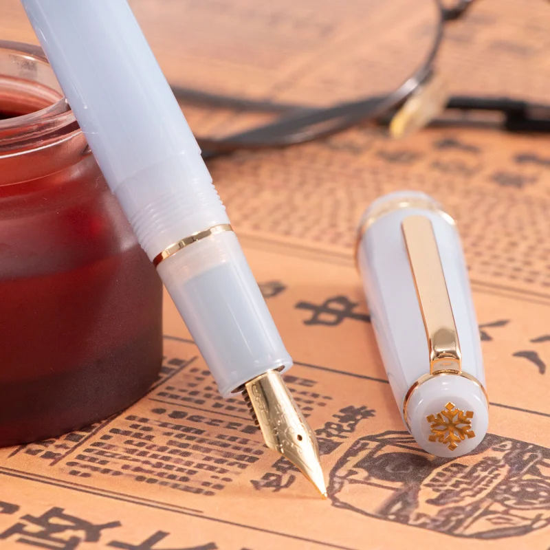Blue-Sky-Blue-Color-Series-Resin-Fountain-Pen-Modified-With-Special ...