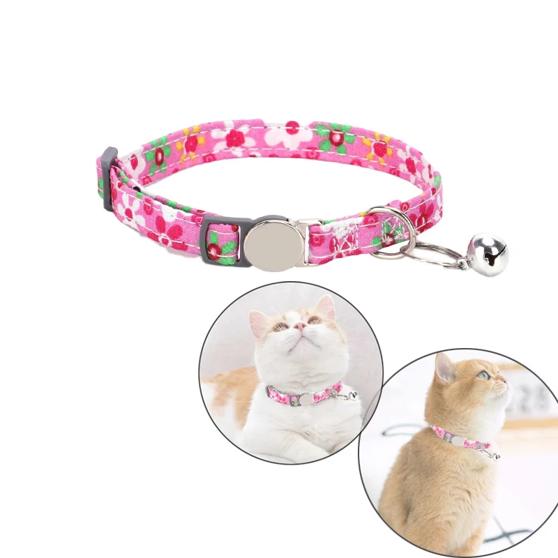 Personalized-Cat-Collar-Quick-Release-Kitten-Cats-Collars-Cute-Print ...