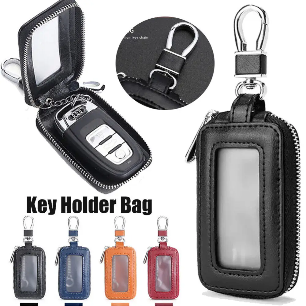 Multifunction-Key-Holder-Bag-Leather-Case-Ring-Wallet-Car-Zipper-Pouch ...