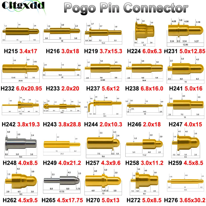 1pcs Pogo Pin Connector 1A 1.8A Pogopin Battery Spring Load Contact SMT ...