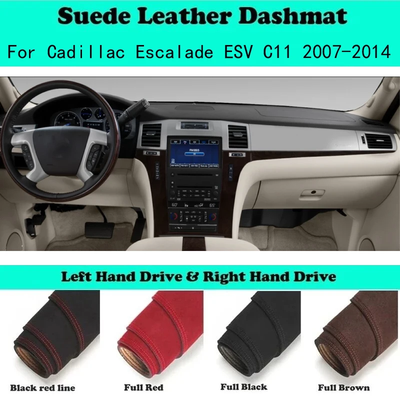 For-Cadillac-Escalade-ESV-C11-2007-2008-2014-Suede-Leather-Dashmat ...
