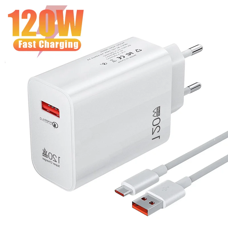 Fast-Charging-120W-USB-Charger-Plug-Type-C-Cable-For-Xiaomi-13-12-POCO ...