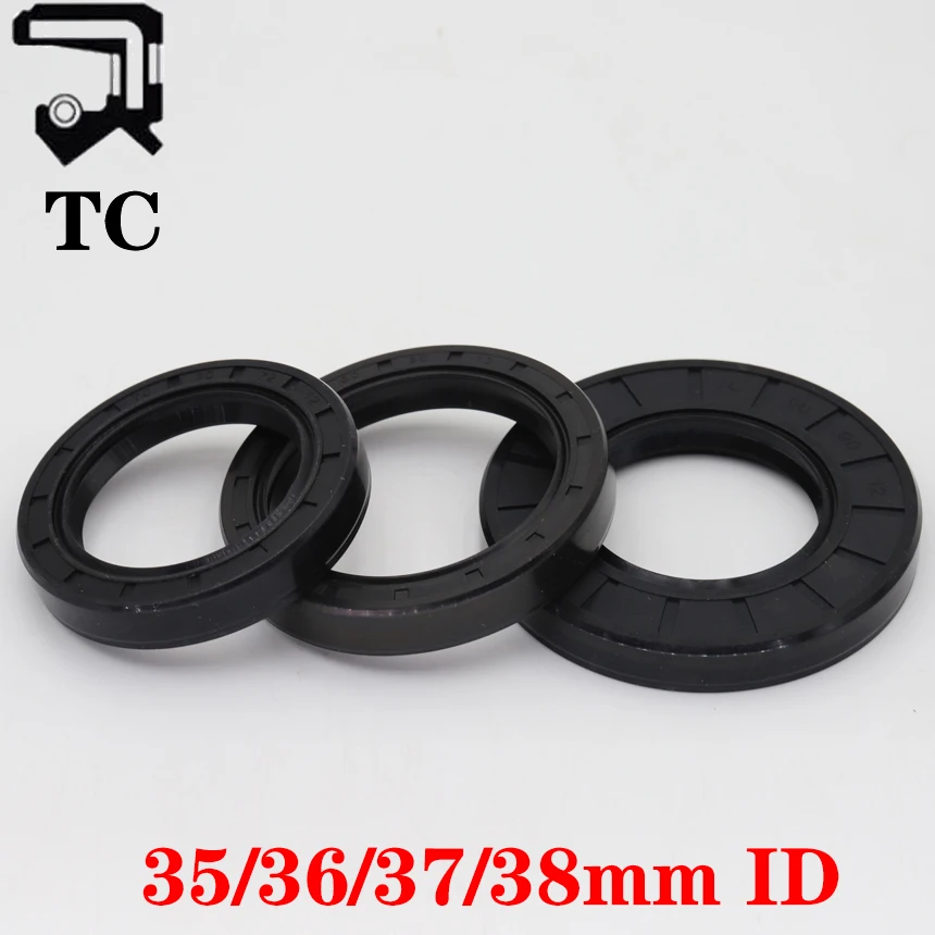 TC-35-36-37-38mm-ID-Black-Nitrile-Rubber-NBR-Grooved-Double-U-Lips ...