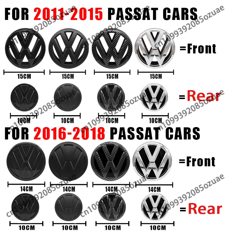 For VW Passat B8 16-2018 Car Logo Badge Hood Front Fence Volkswagen ...