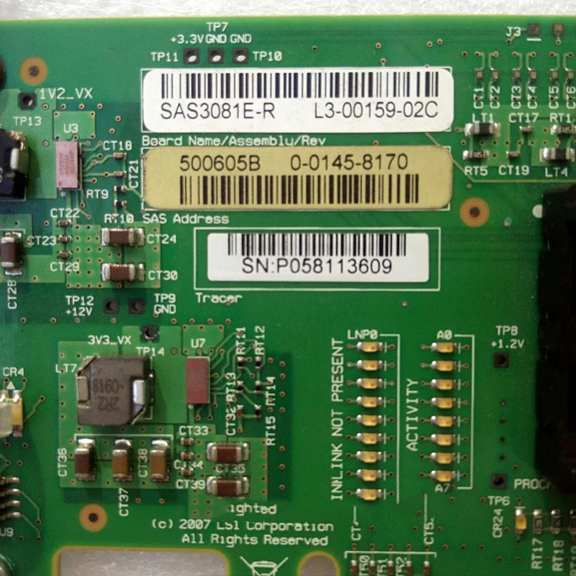 RAID-Controller-Card-Internal-SAS-3081E-R-3Gbps-SAS-SATA-SSD-8-Ports ...