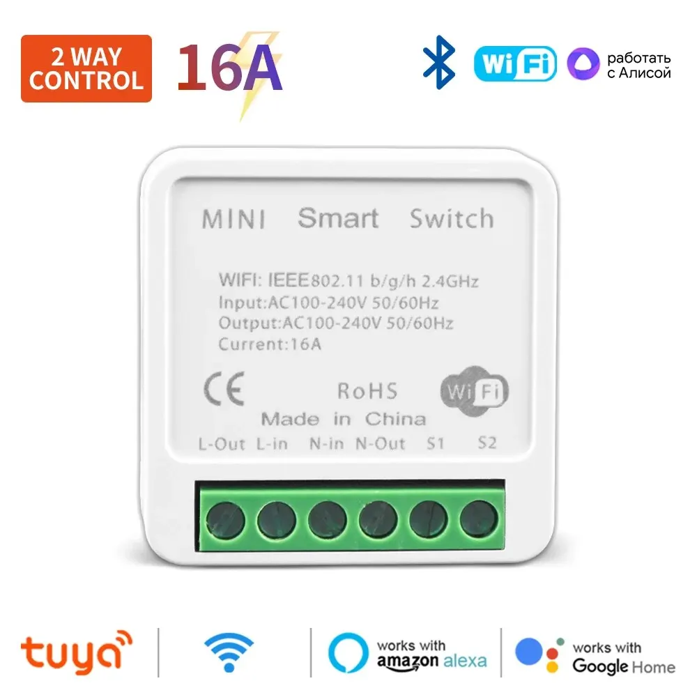 Tuya-Wifi-Bluetoot-Mini-Smart-Switch-16A-DIY-Light-Switches-2-Way ...
