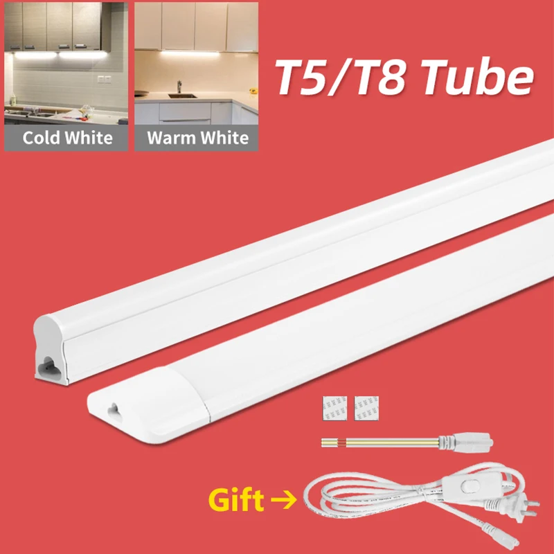 Led tube light 220v T5/T8 led Bracket Lamps For Home 10W 30/60/90cm Bar ...