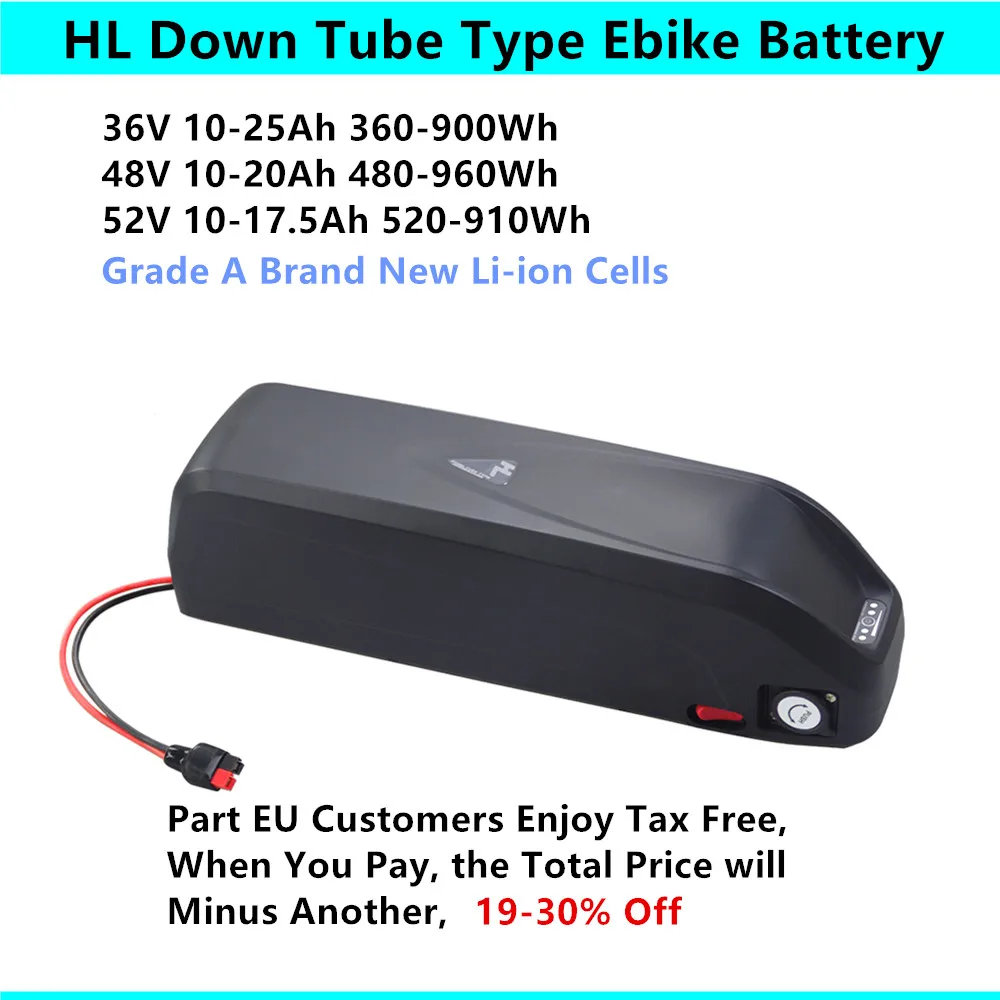 Long Charge 48v Ebike Battery | 48v 1000w Tube Battery | Cyrusher Xf800 ...